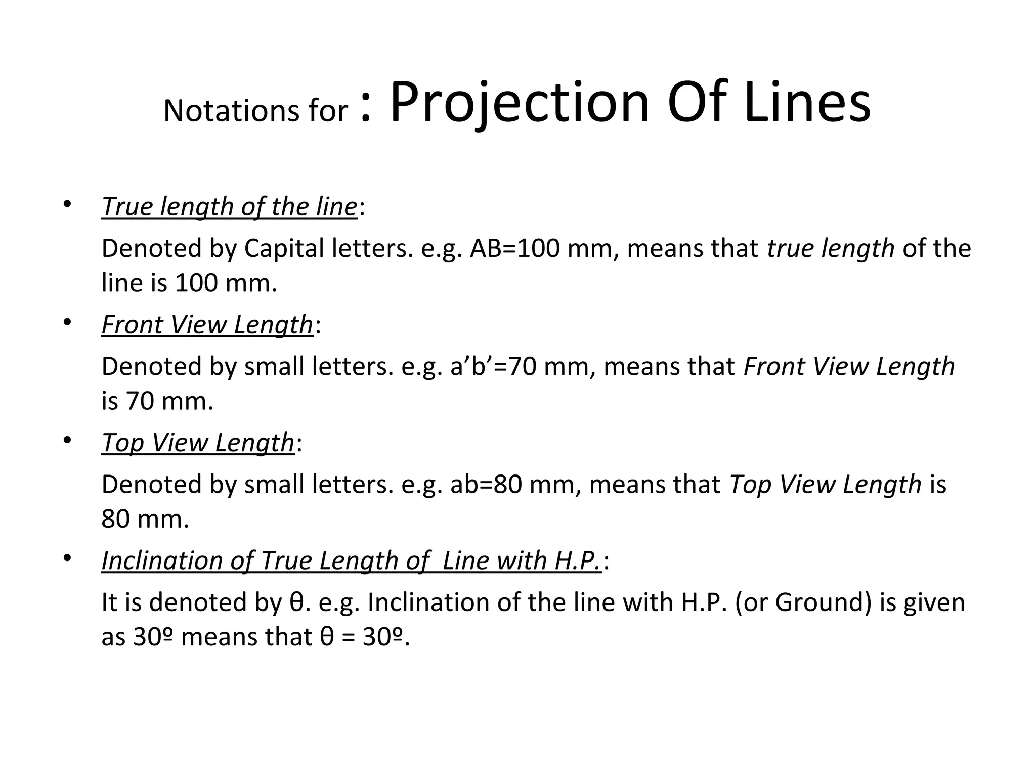 Engineering Graphics - Projection of points and lines | PPT