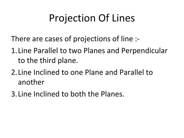 Engineering Graphics - Projection of points and lines | PPT | 3-D Graphics | Computer Software ...