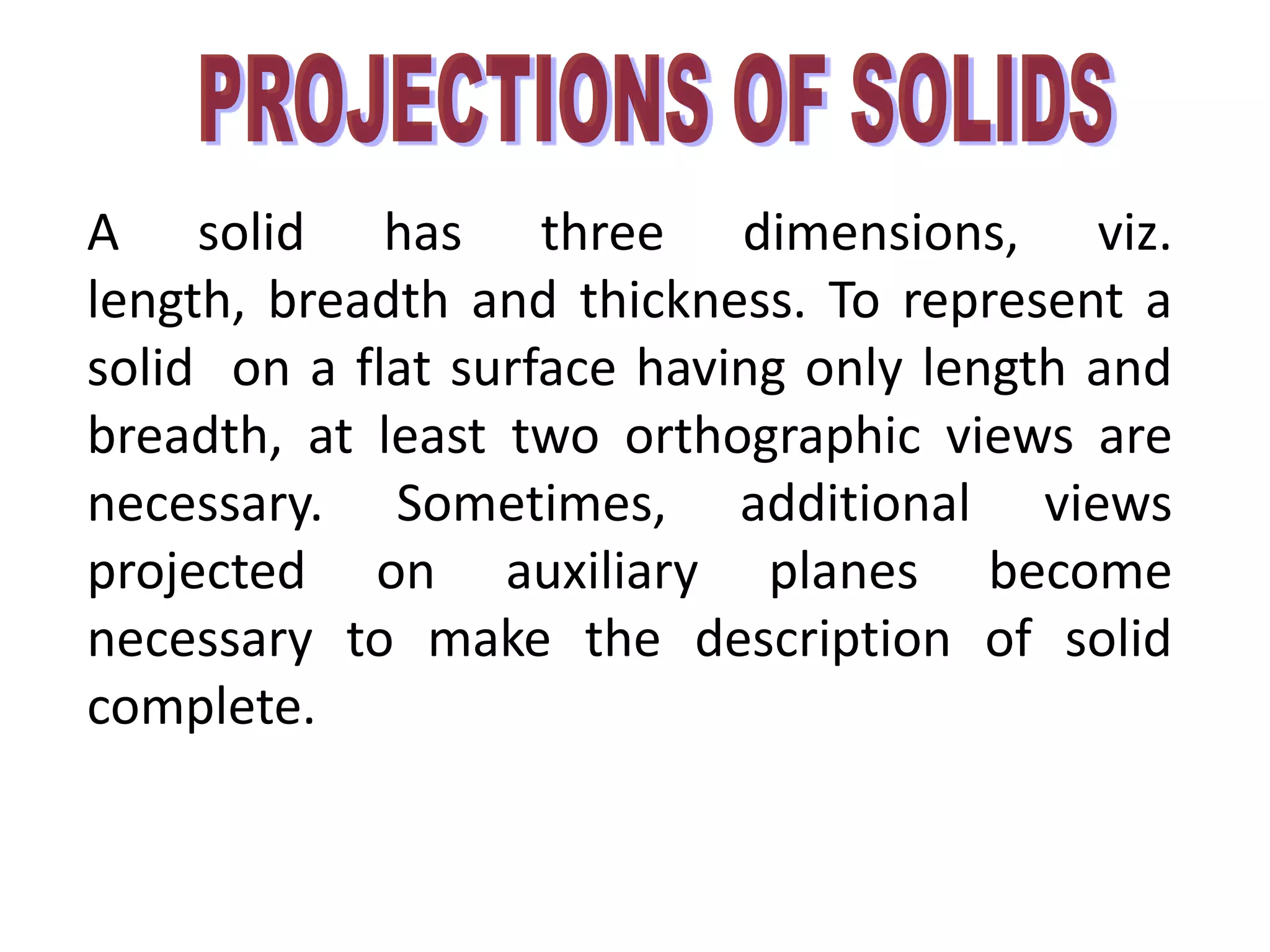 Projection of solid1 | PPTX