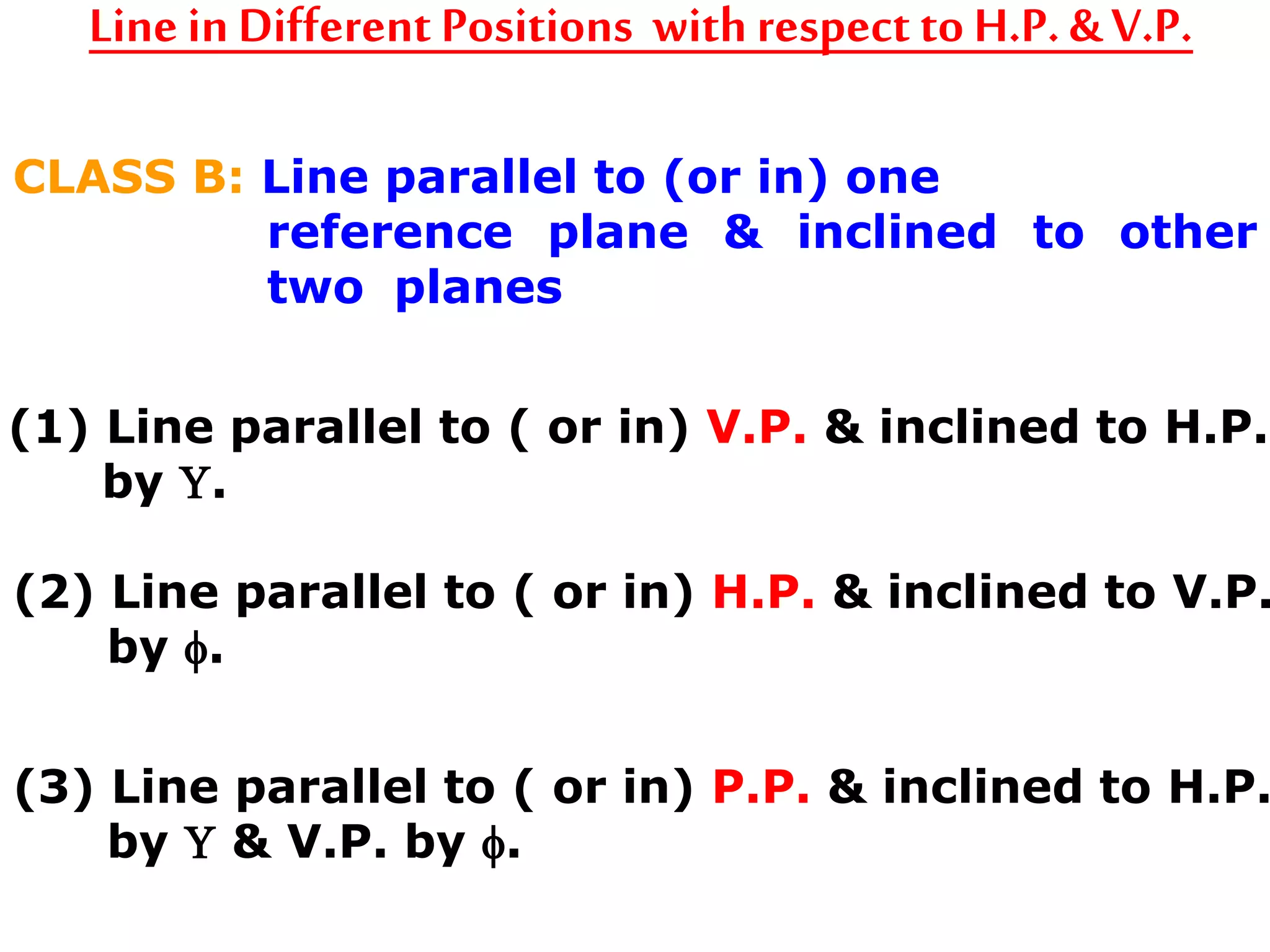 Projection of straight line engineering drawing | PPSX