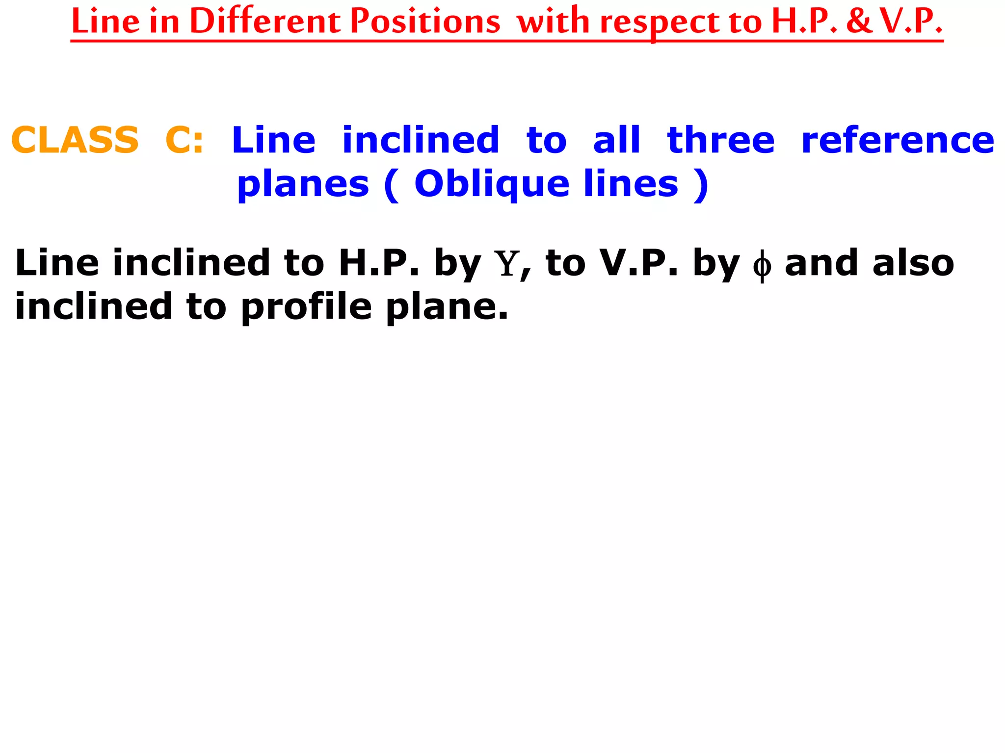 Projection of straight line engineering drawing | PPSX