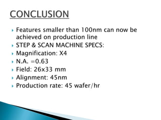 Projection photolithography | PDF