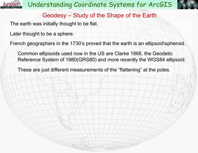 Understanding Coordinate Systems and Projections for ArcGIS | PPTX