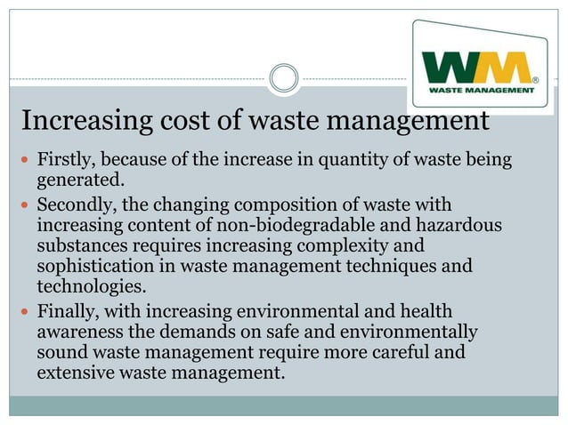 Projections for future of solid waste mngmt | PPT