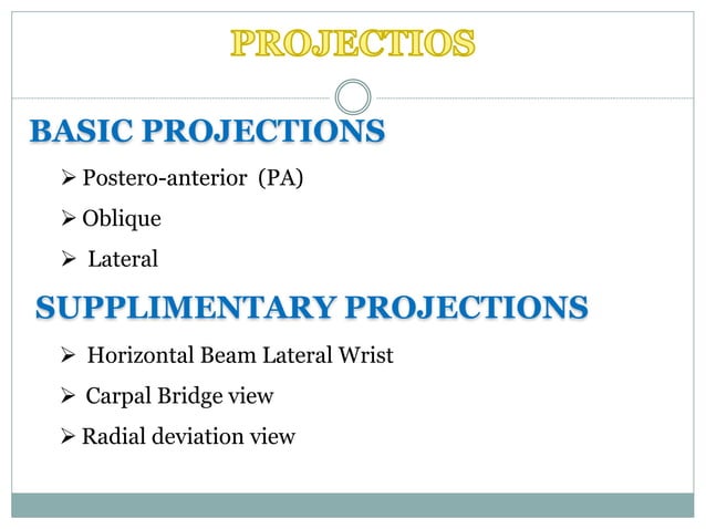 Projections of carpal tunnel and wrist | PPTX | Death, Injury, or ...