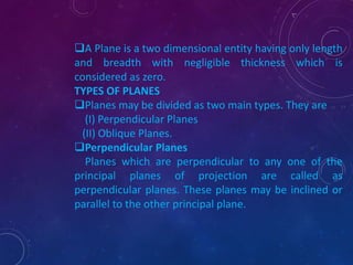 Projections of planes ppt | PPTX