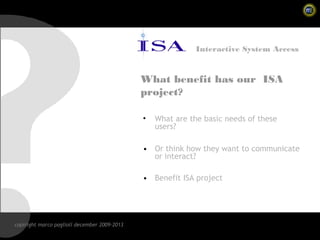 ISA Interactive System Access part2.0 | PDF | Eldercare | Family and ...