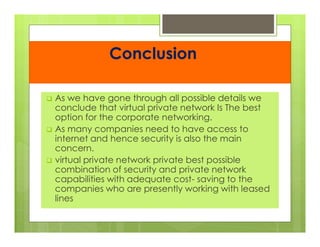 Subject it infrastructure management Project Virtual private network ...