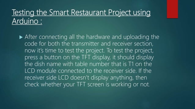 Project(itv 205) smart restaurant menu ordering system using arduino | PPTX