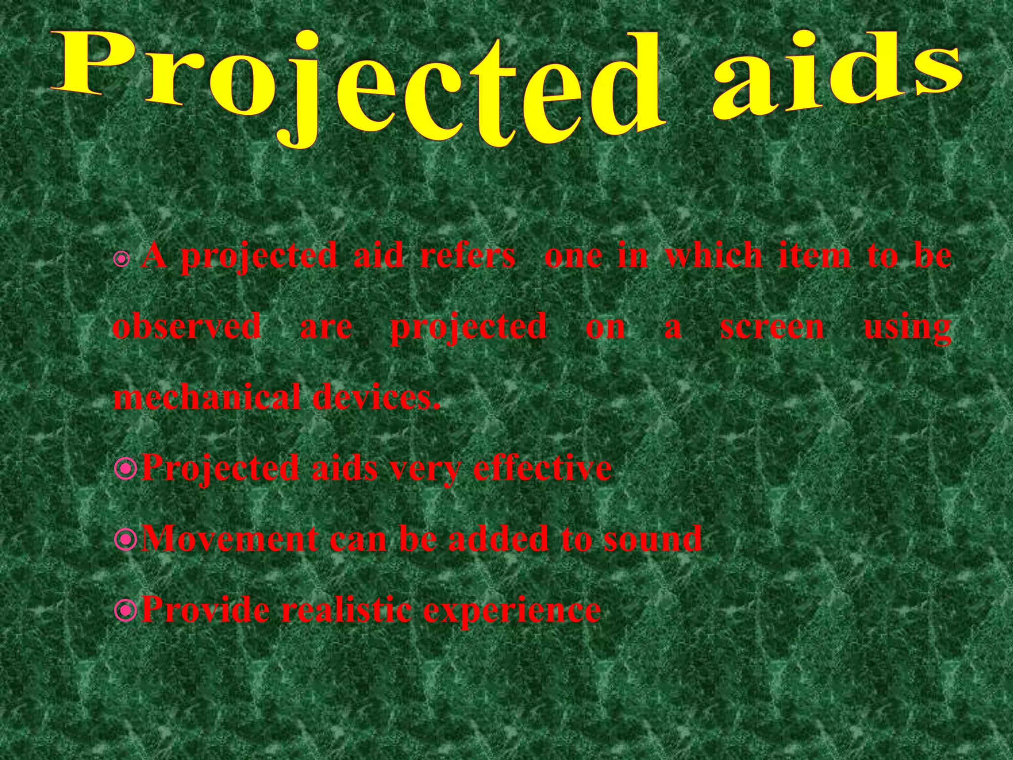Projected & non Projected aids | PPTX