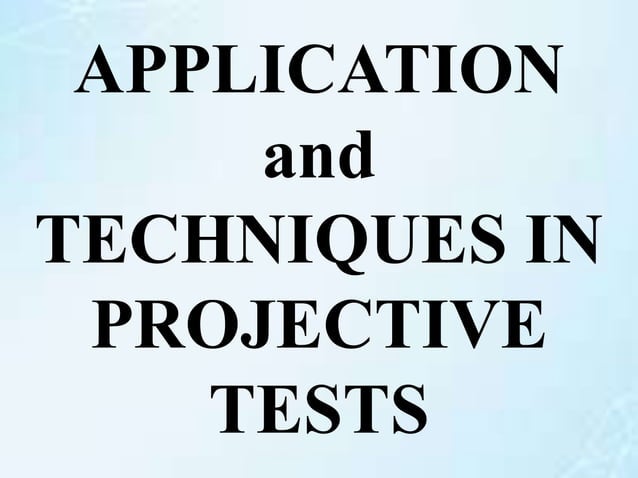 projective personality test.psychological testingpptx | PPTX ...