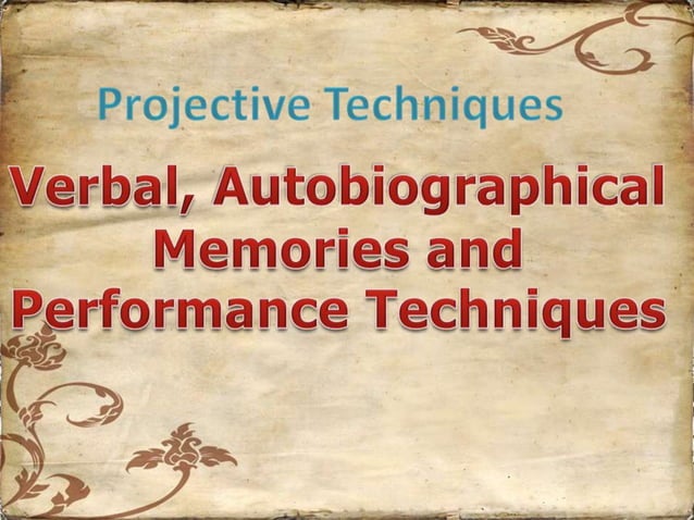Projective techniques | PPTX