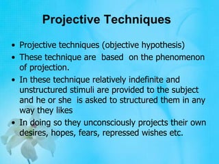 Projective techniques | PPTX