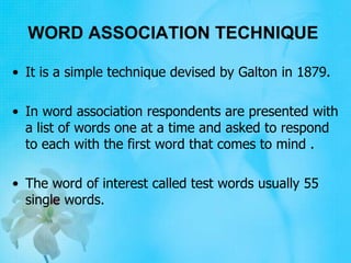 Projective techniques | PPTX