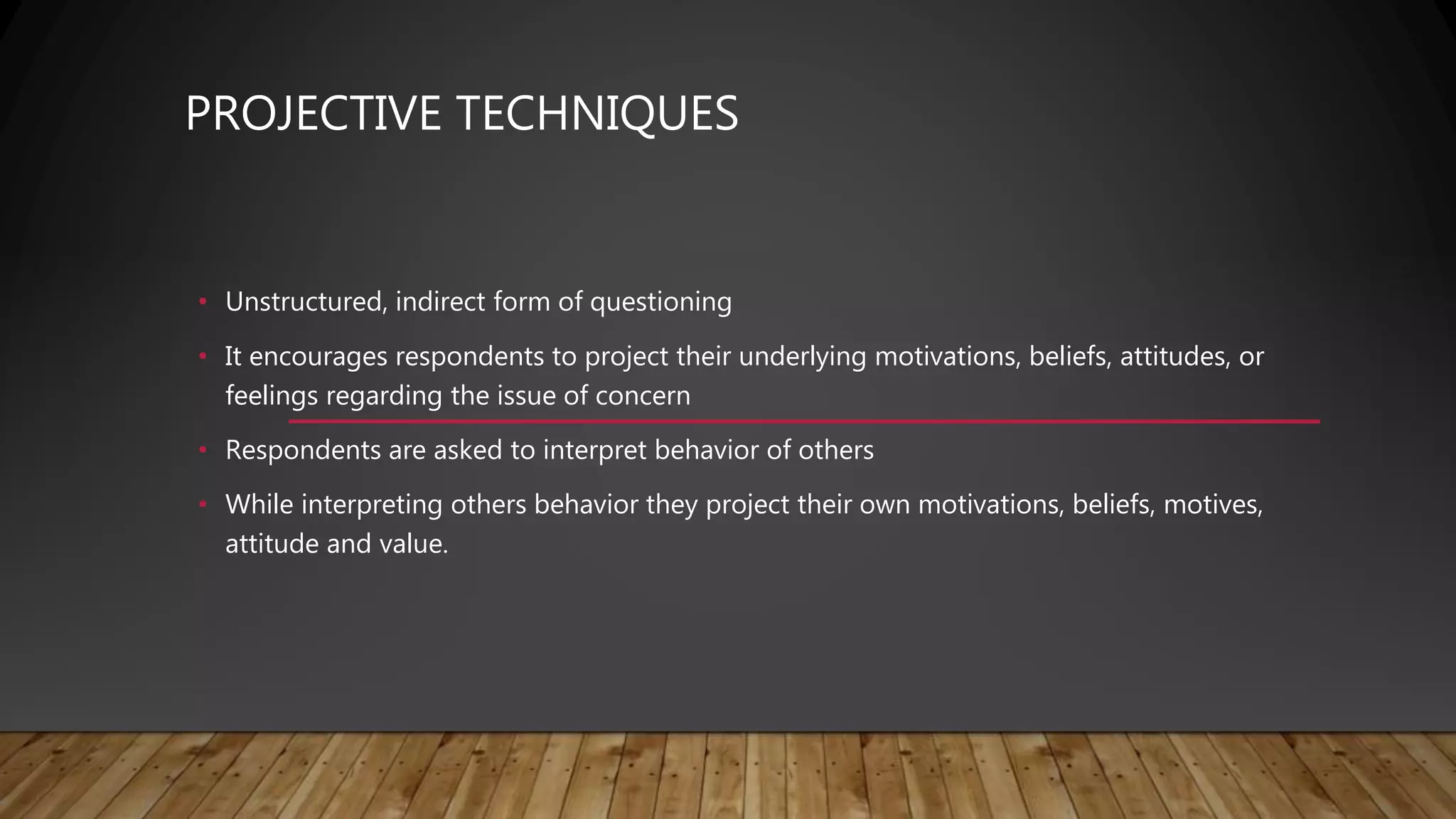 Projective techniques & ZMET | PPTX