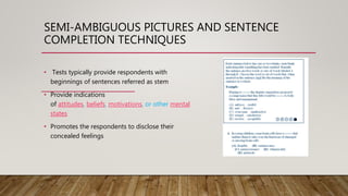 Projective techniques & ZMET | PPTX