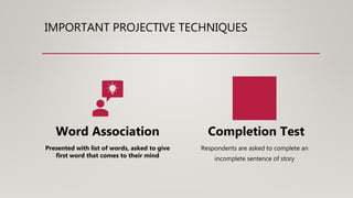 Projective techniques & ZMET | PPTX