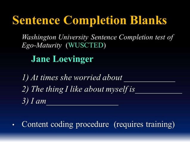 SENTENCE COMPLETION TESTS AND DRAWING TESTS | PPTX | Drawing and ...