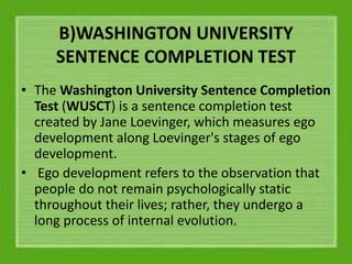 SENTENCE COMPLETION TESTS AND DRAWING TESTS | PPTX