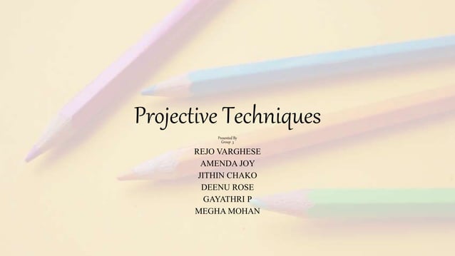 Projective techniques | PPTX