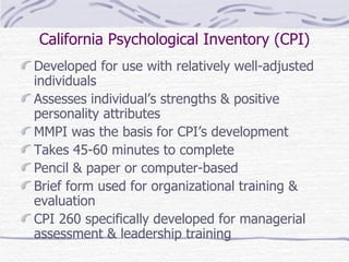 Projective Techniques And Other Personality Measures | PPT | Mental ...