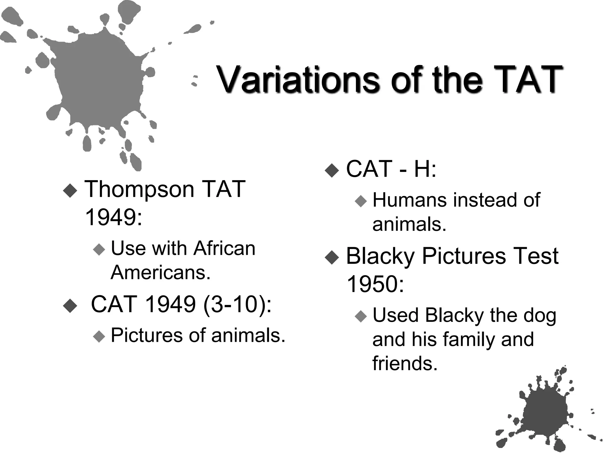 projective test in Psychology | PPTX