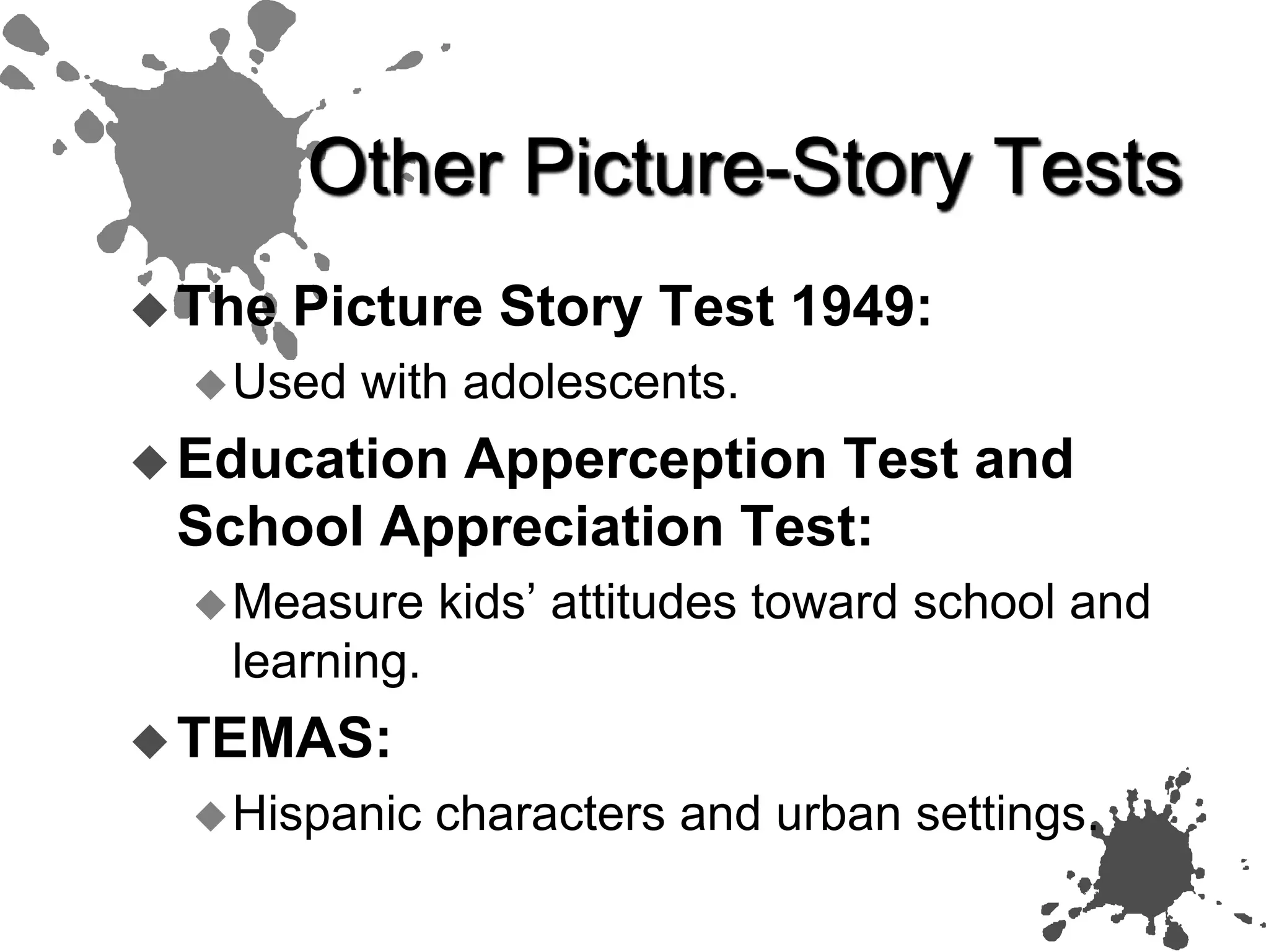 projective test in Psychology | PPTX