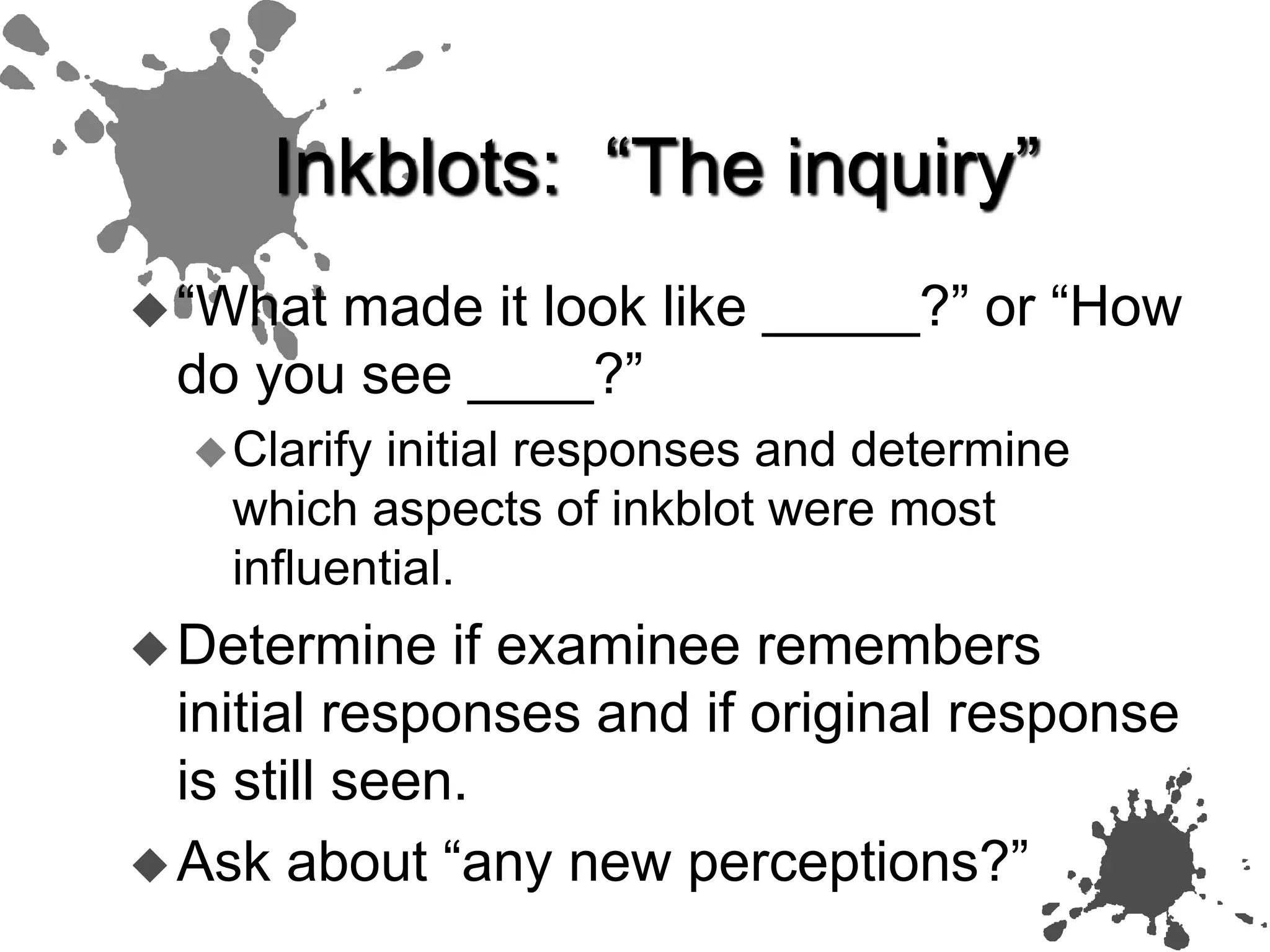 projective test in Psychology | PPTX