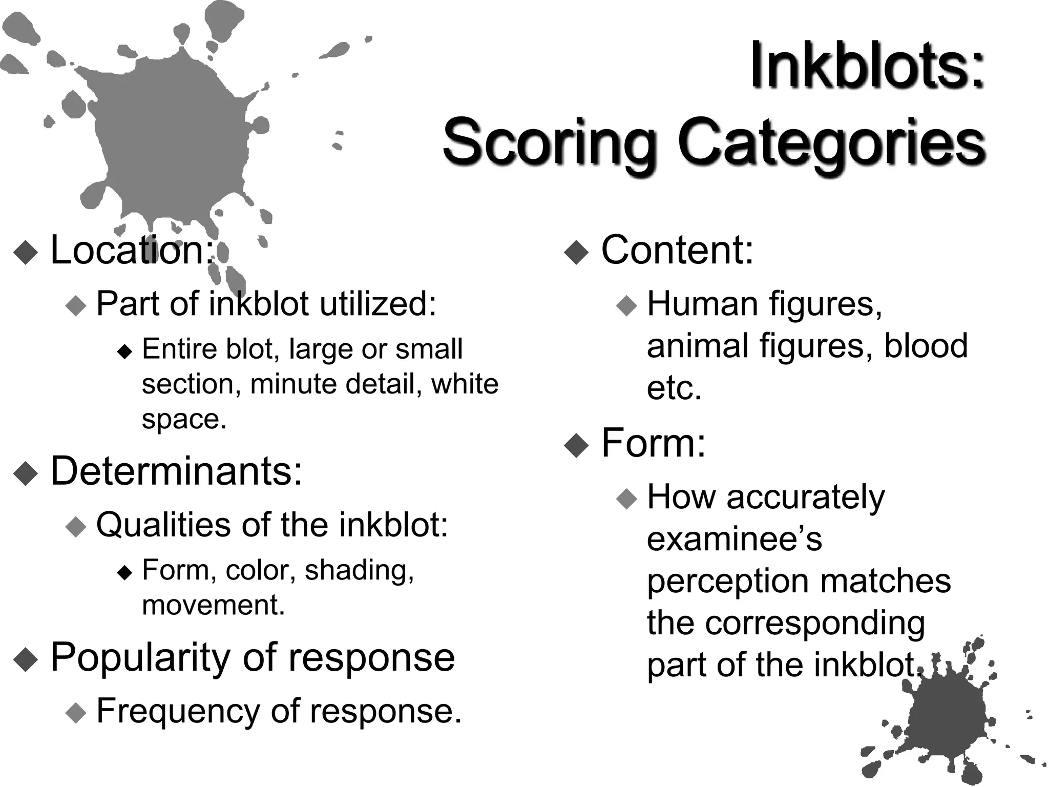 projective test in Psychology | PPTX