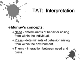 projective test in Psychology | PPTX
