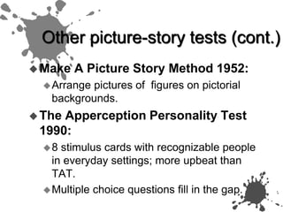 projective test in Psychology | PPTX