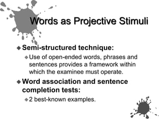 projective test in Psychology | PPTX