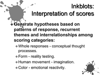 projective test in Psychology | PPTX