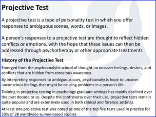 Projective Tests | PDF