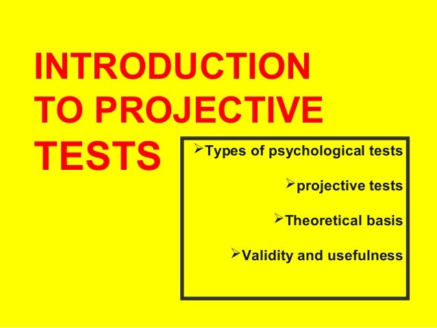 Projective Tests Dr Ali