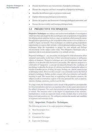 Introduction to projective techniques and tests | PDF