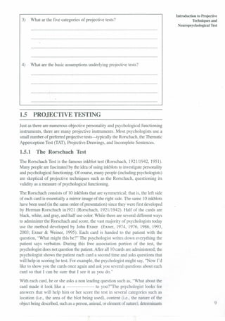 Introduction to projective techniques and tests | PDF