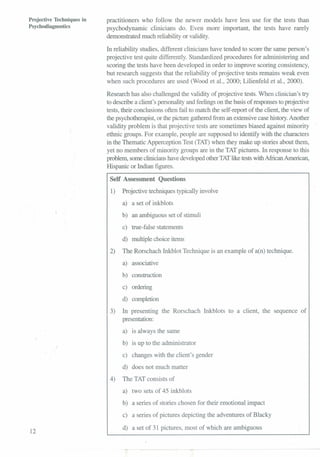 Introduction to projective techniques and tests | PDF