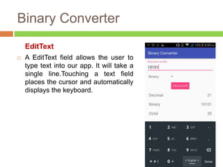 binary coverter apps | PPTX | Computer Software and Applications | Computing