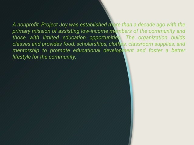 Project Joy Panama-Uplifting Communities through Education | PPT