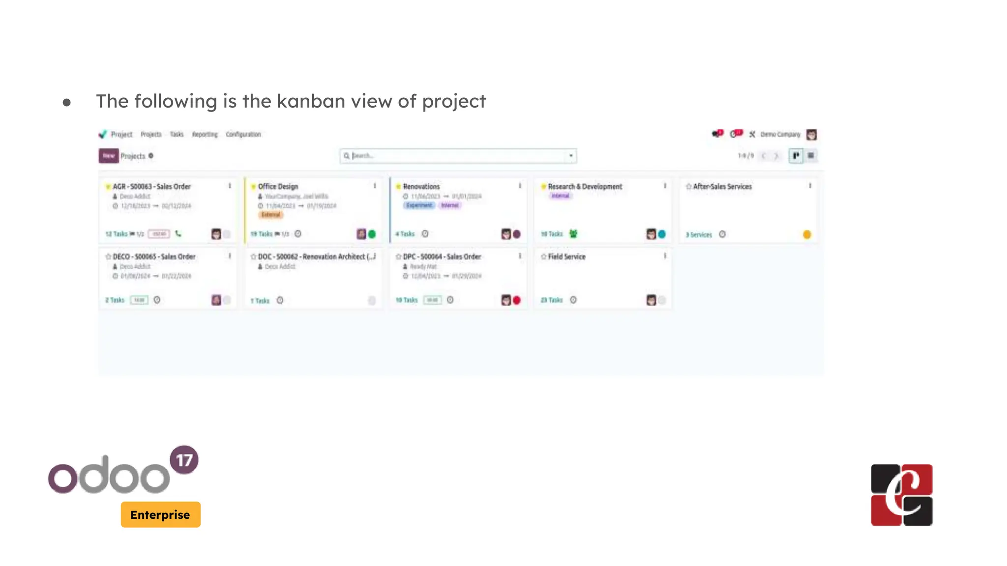 View Projects Kanban Boards | Odoo 17 New Features | PPTX