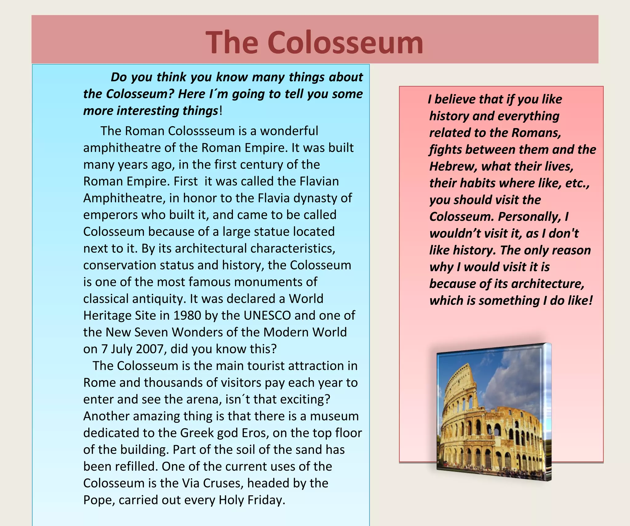 The Colosseum and the Corcovado | PPT