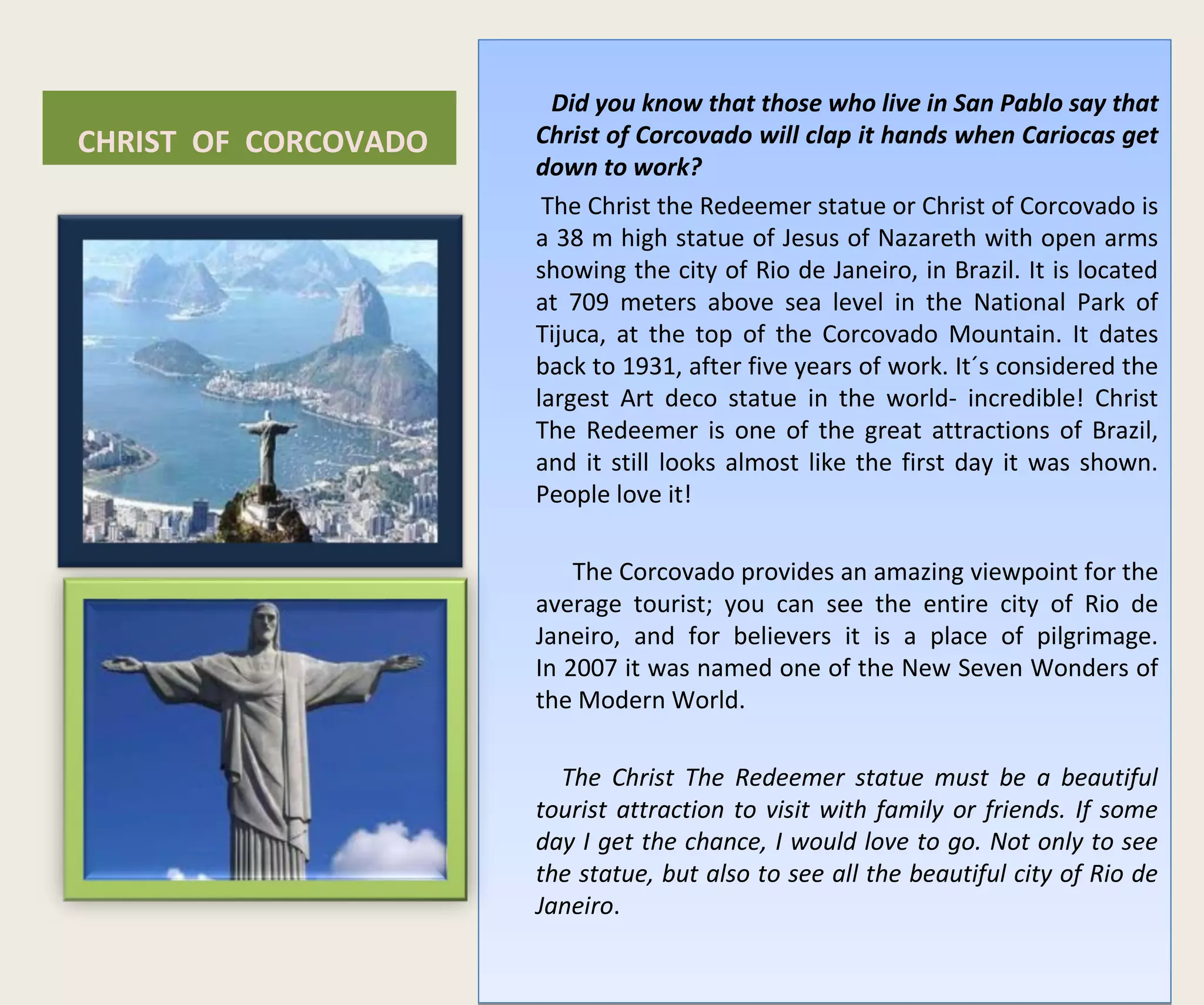 The Colosseum and the Corcovado | PPT