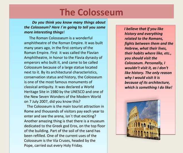 The Colosseum and the Corcovado | PPT