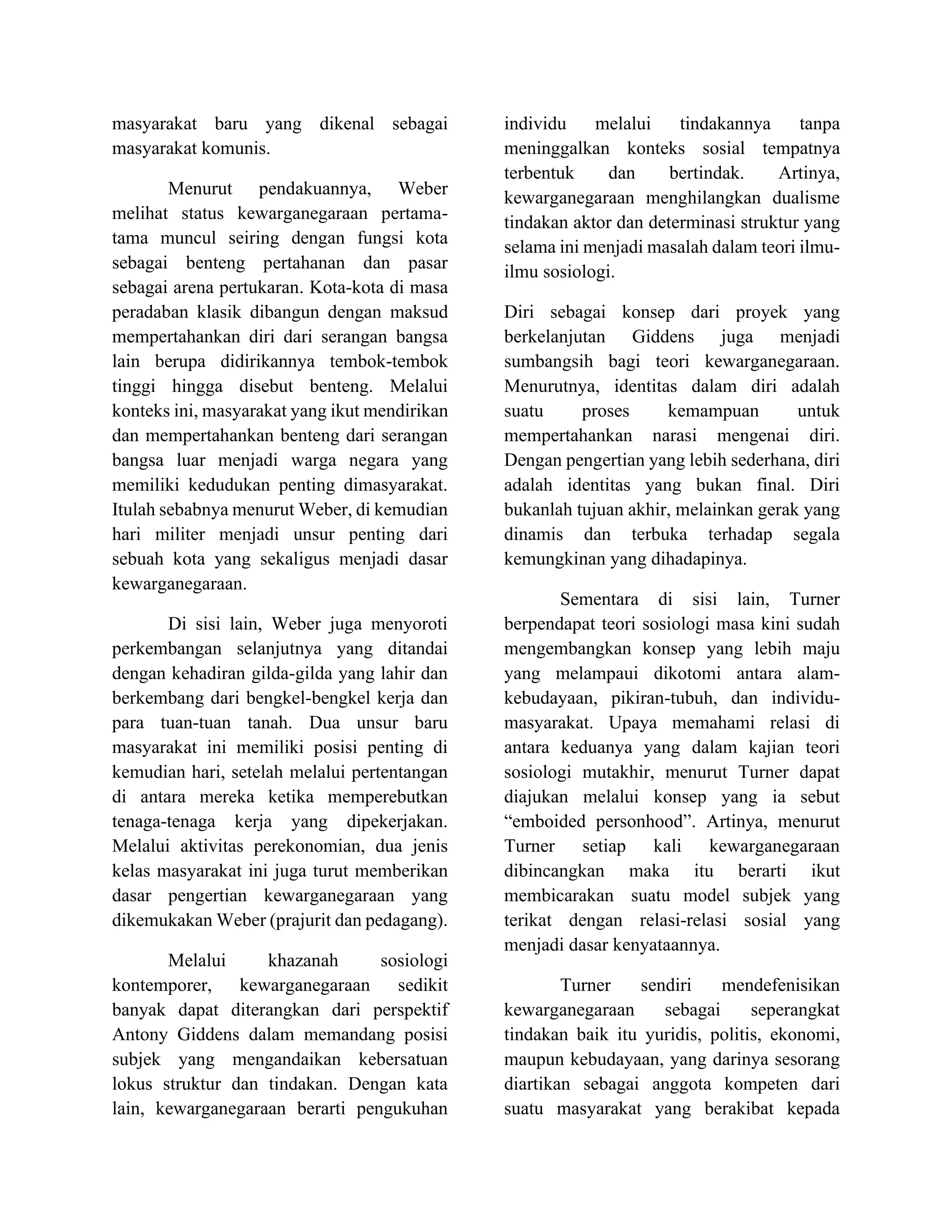 EKSISTENSI TEORI SOSIOLOGI DALAM PEMIKIRAN MAX WEBER BAGI ...