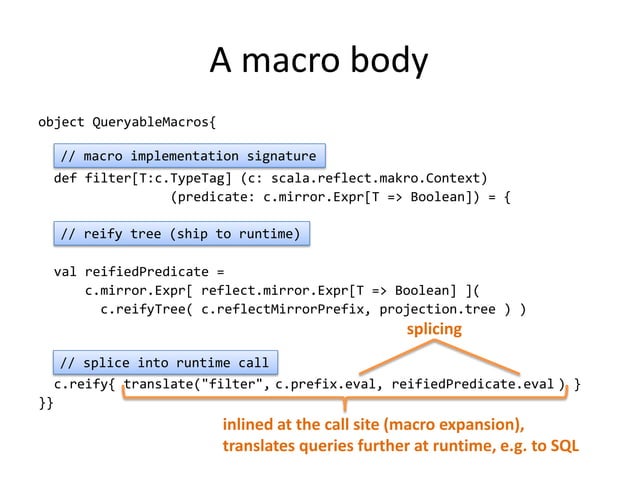 Project kepler compile time metaprogramming for scala | PPT