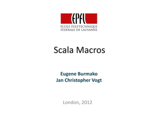 Project kepler compile time metaprogramming for scala | PPT