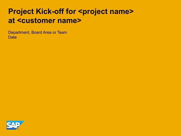 Project kick off | PPT | Computing | Technology & Computing