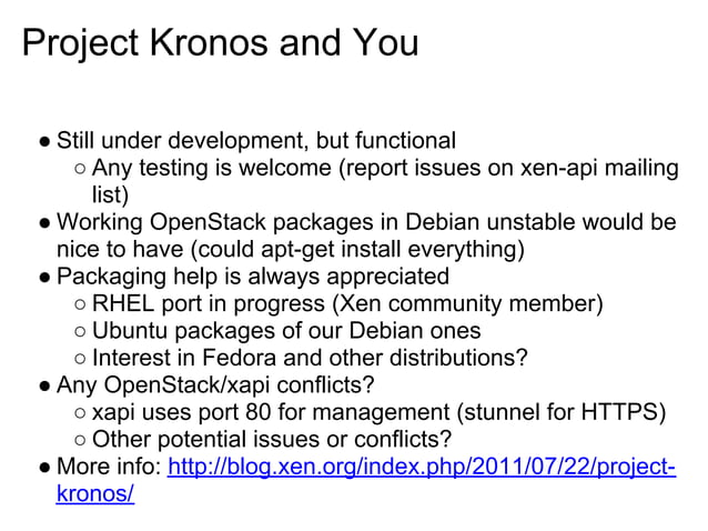 Project kronos open_stack_design_summit | PPT