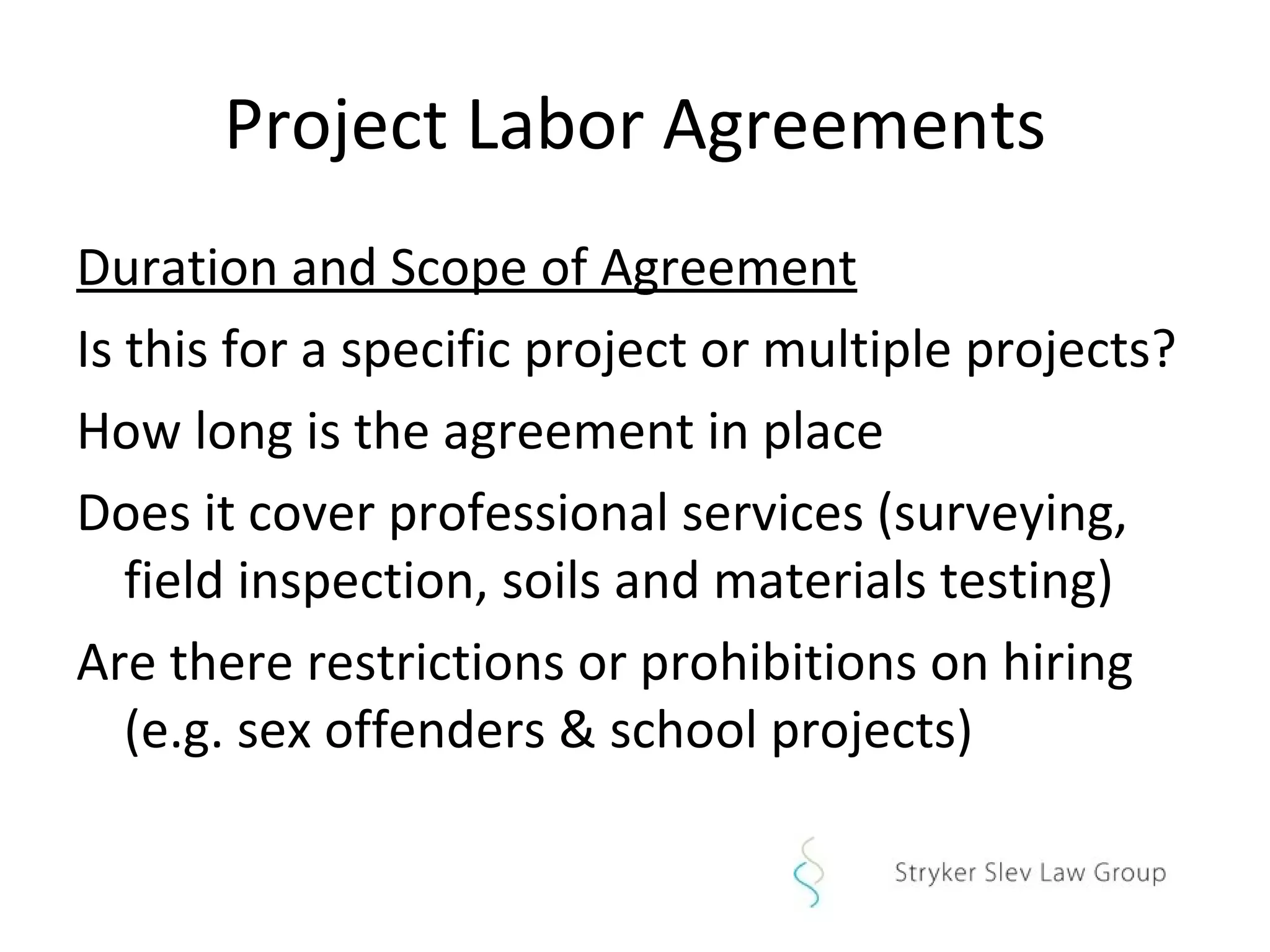 Project Labor Agreements | PPT